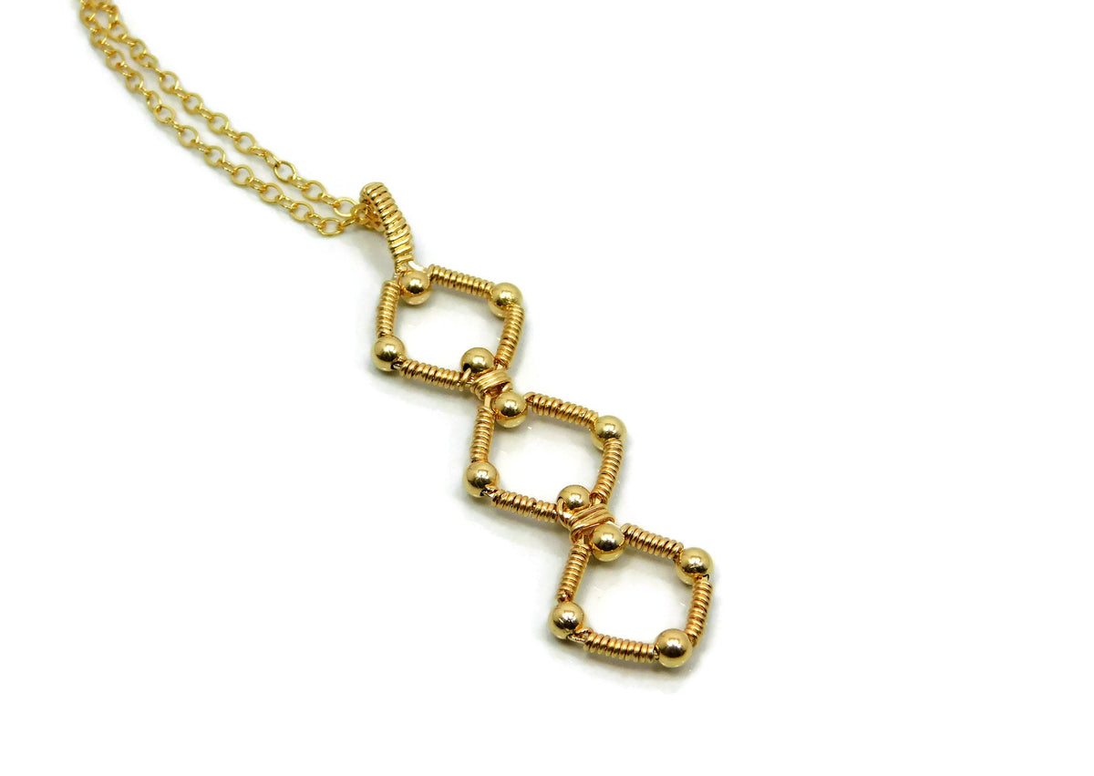 14kt Gold Fill Triple Profile Pendant – Harbour View Gallery